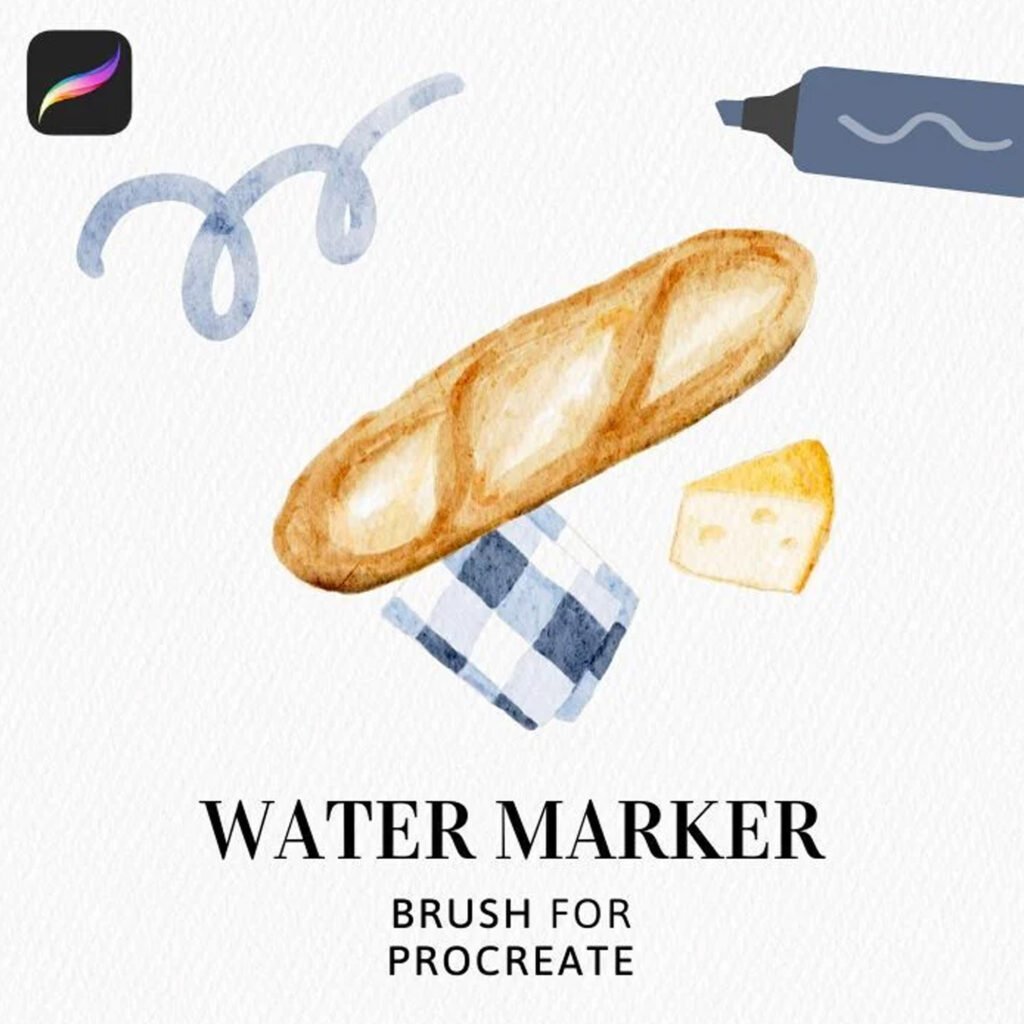Free Water Marker Brush for Procreate - LIBRIUM