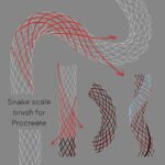 Free Snake Scale Brush for Procreate - LIBRIUM