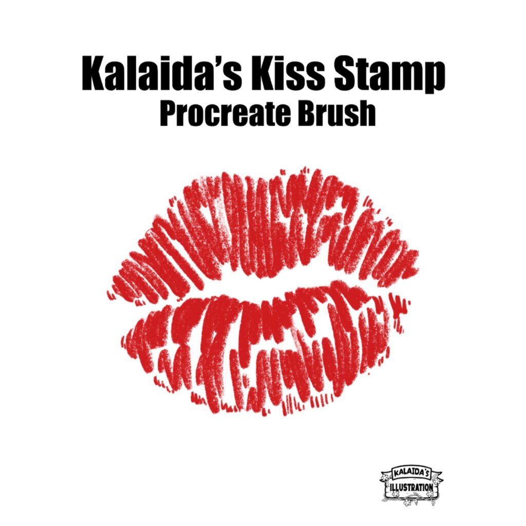 Free Kiss Stamp Brush for Procreate - LIBRIUM