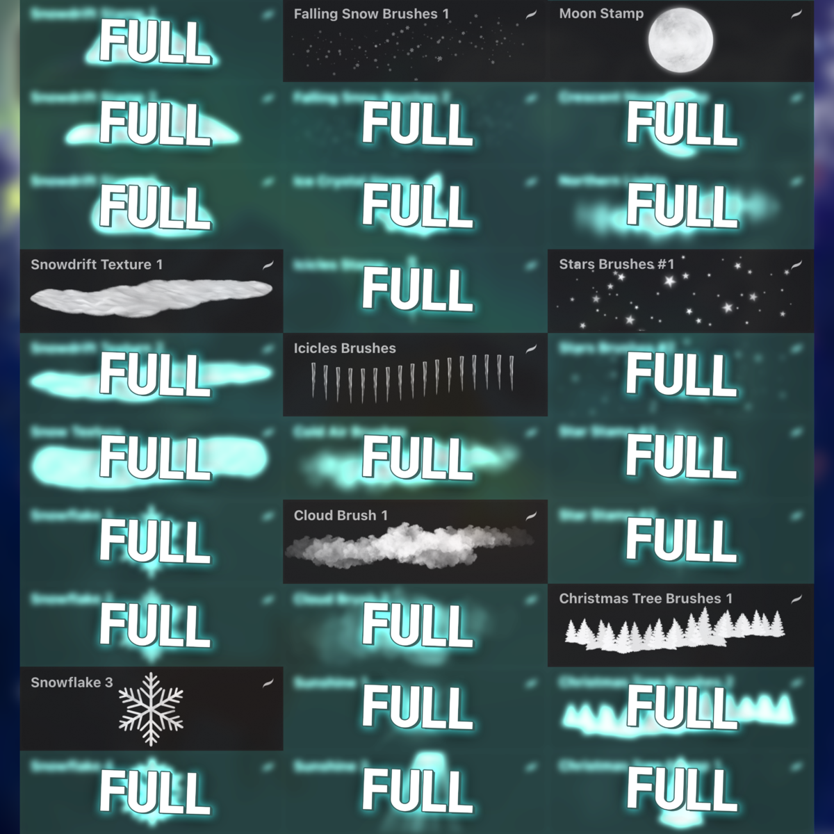 Free Winter Forest Brushes for Procreate - LIBRIUM