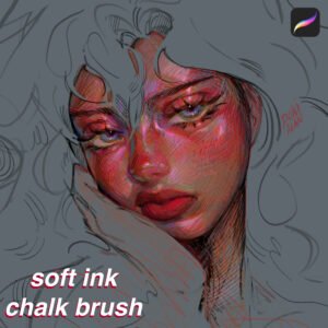 Free Soft Ink Chalk Brush for Procreate - LIBRIUM