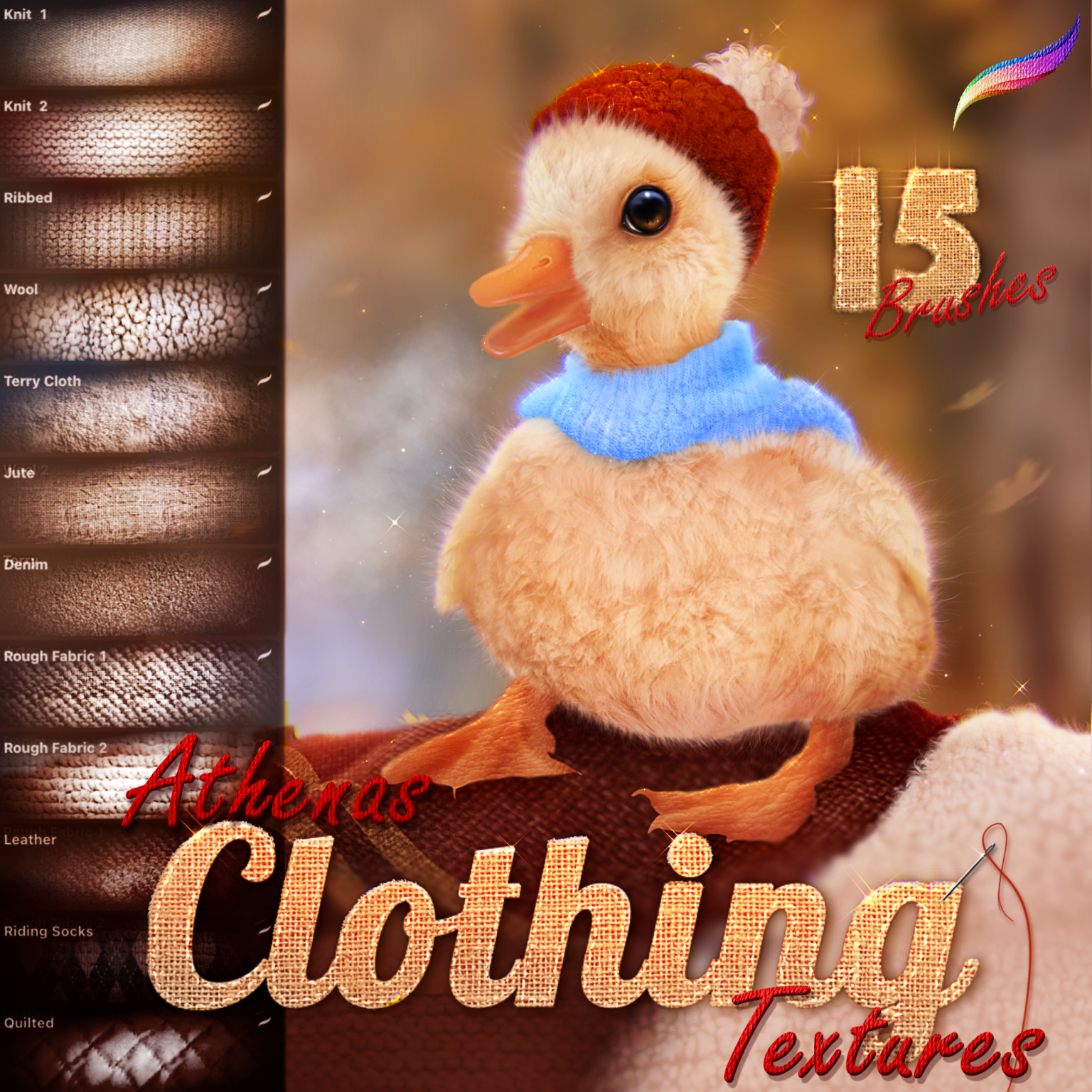 Free Clothing Texture Brushes for Procreate - LIBRIUM