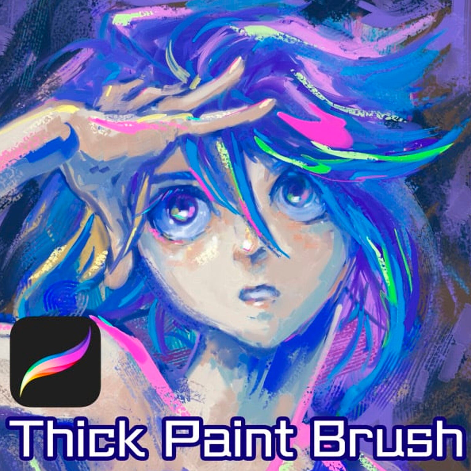 Free Thick Paint Brush for Procreate - LIBRIUM