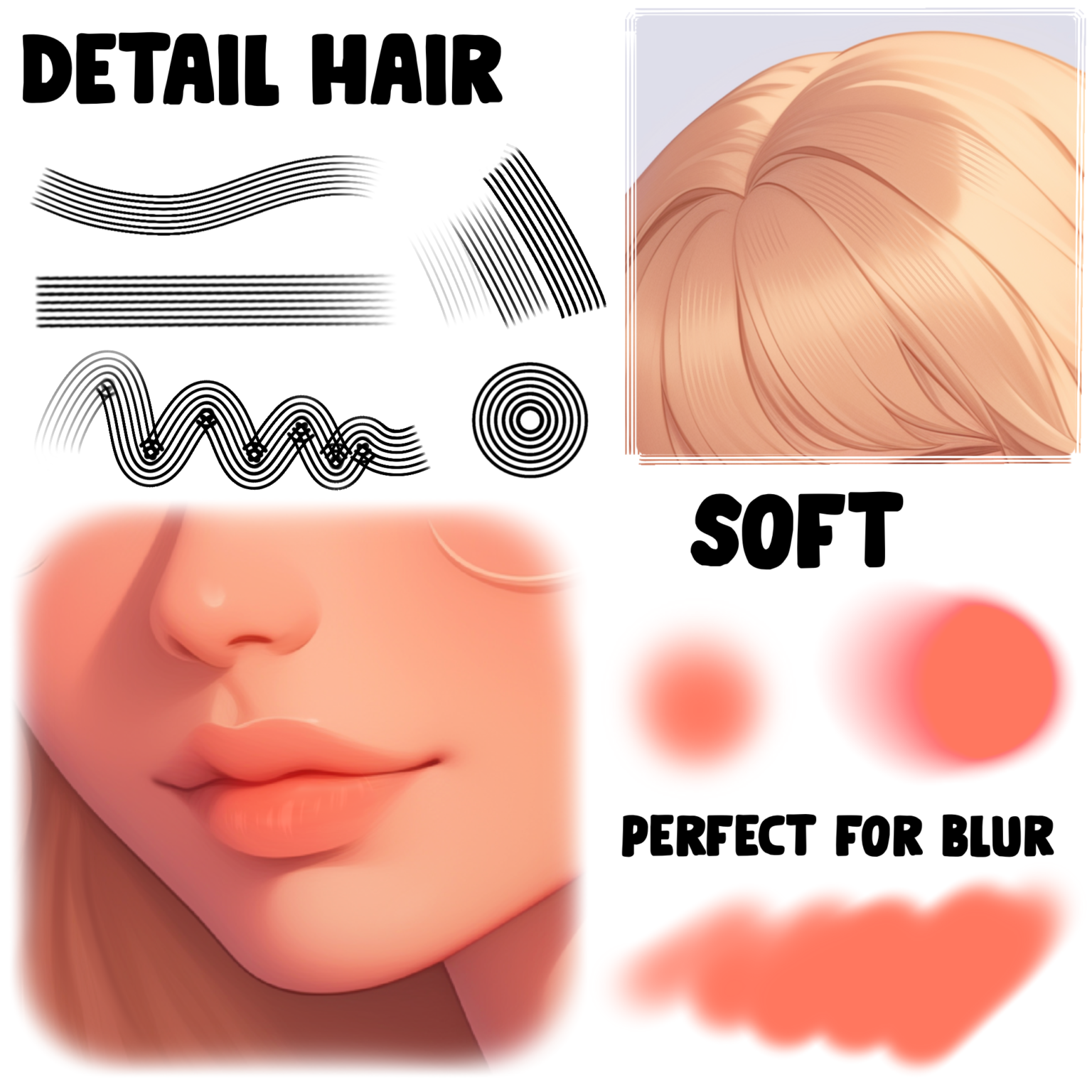 Free Anime basic pack for procreate - LIBRIUM