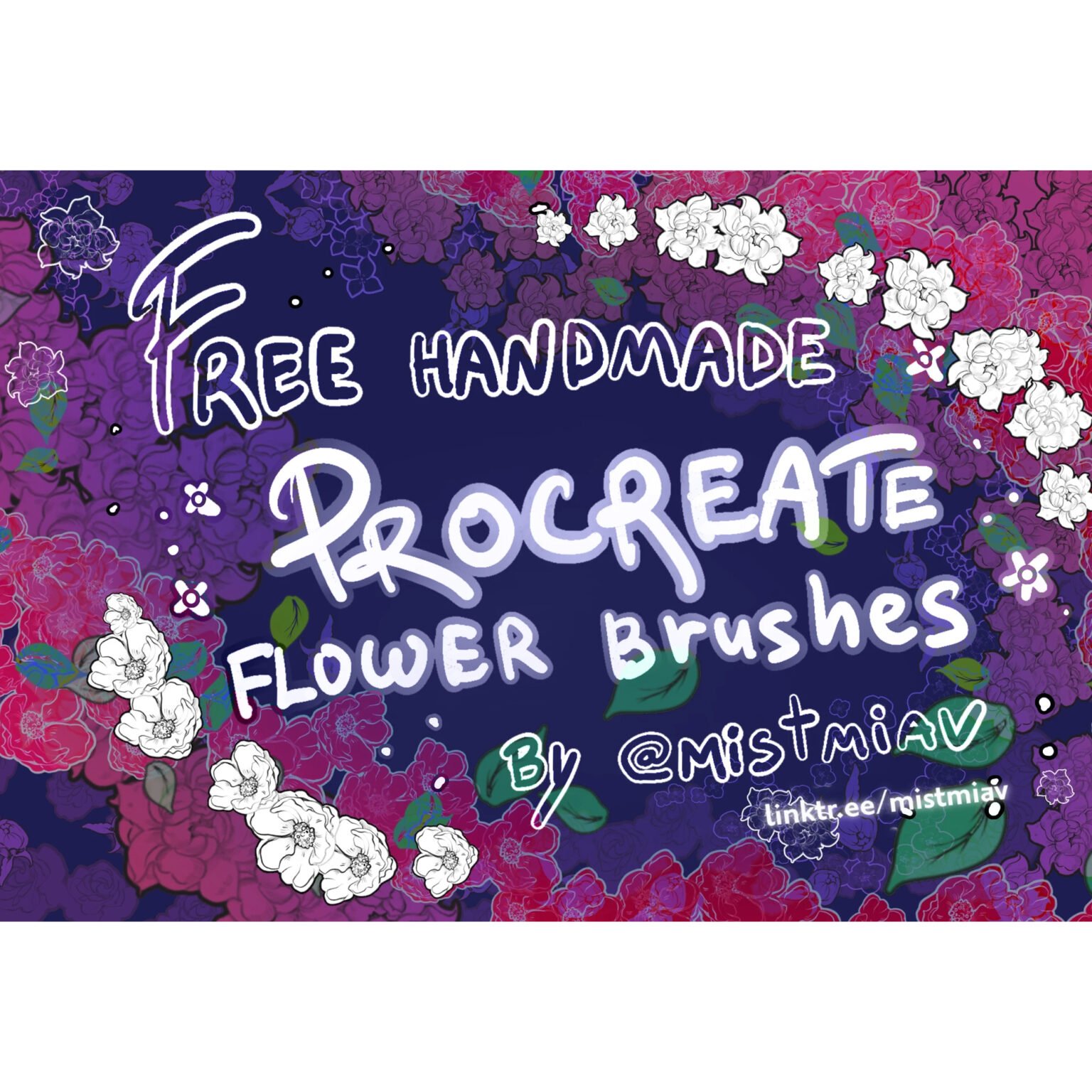 Free Flower Brush Set for Procreate - LIBRIUM