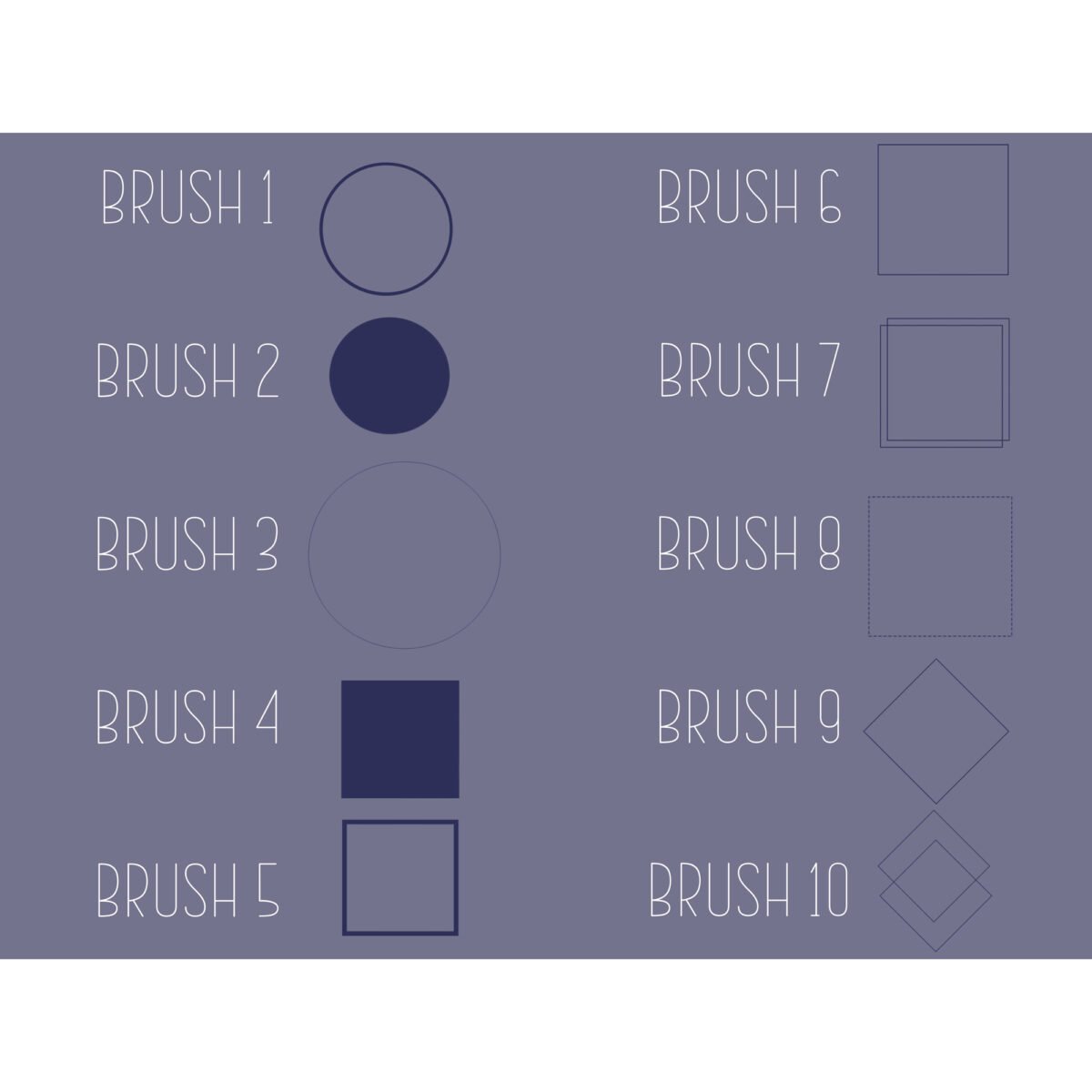 Free Geometric Stamp Brushes for Procreate - LIBRIUM
